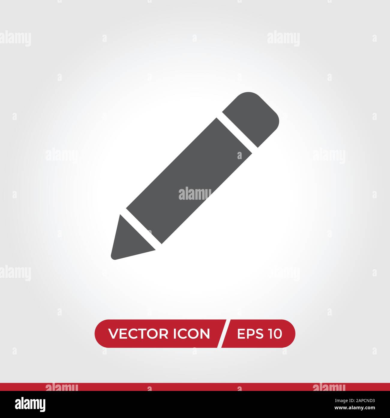 Pencil icon vector. Simple pencil sign in modern design style for web ...