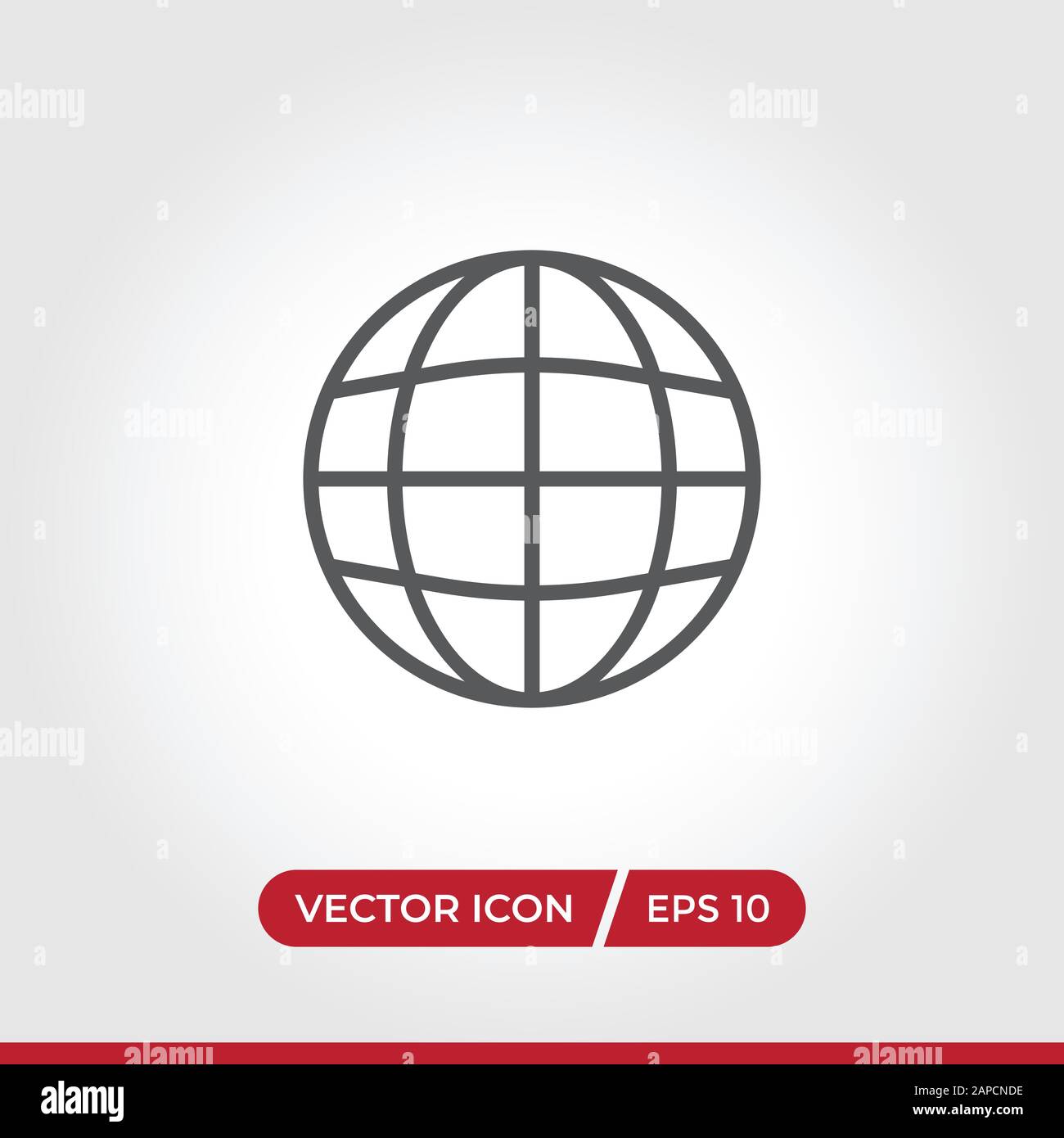 Globe icon vector. Simple globe sign in modern design style for web ...