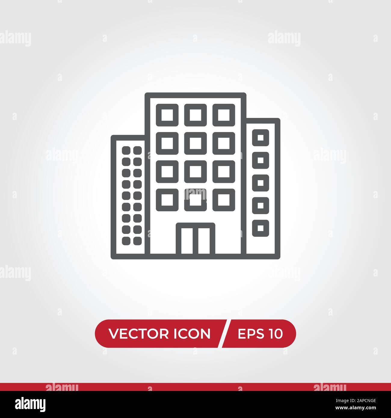 Buildings icon vector. Simple buildings sign in modern design style for ...