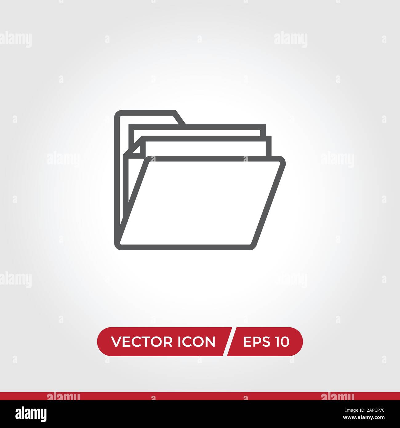 Folder icon vector. Simple folder sign in modern design style for web ...