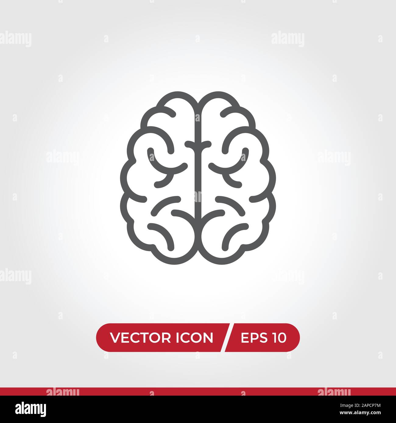 Brain icon vector. Simple brain sign in modern design style for web ...