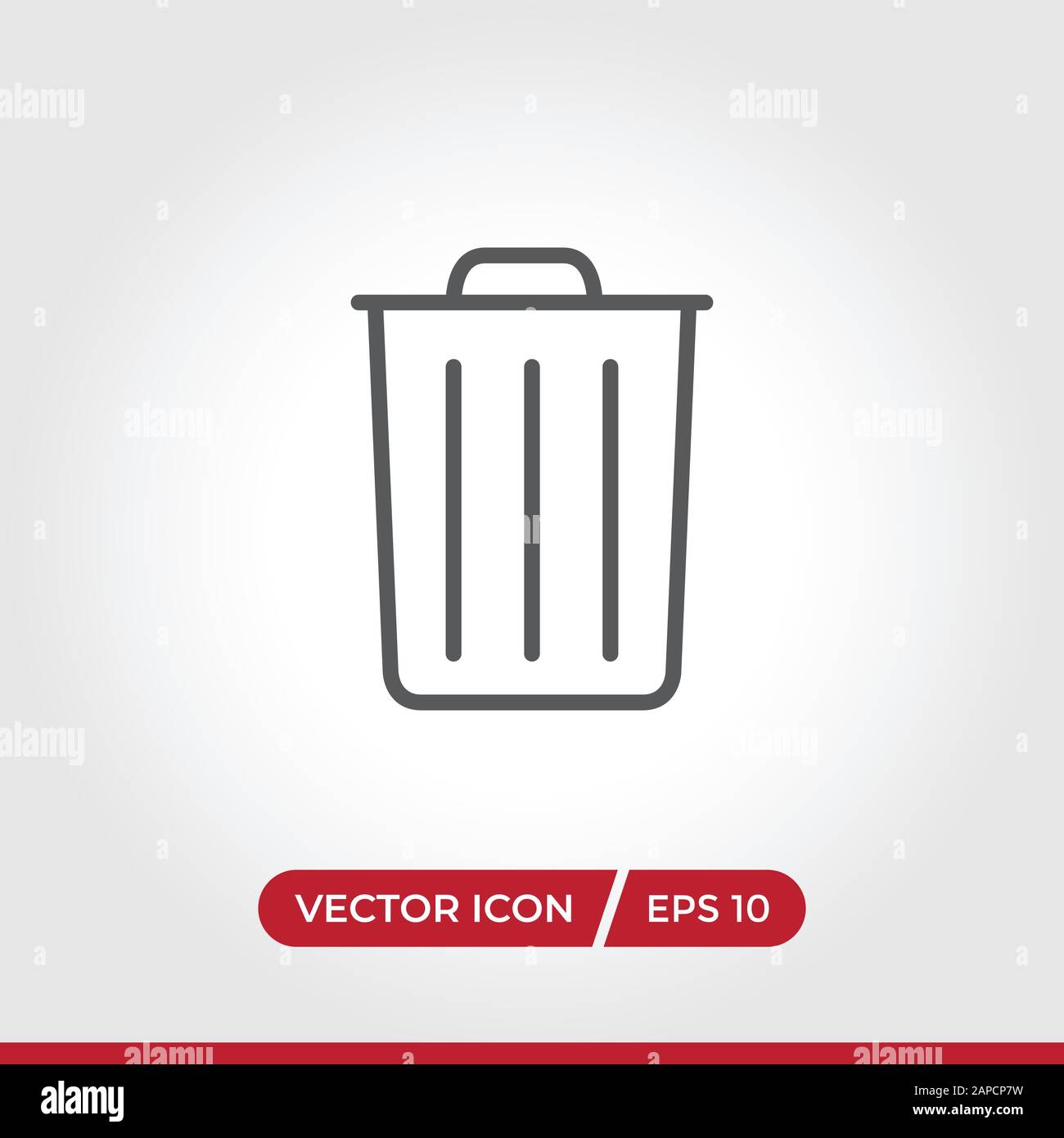 Garbage icon vector. Simple garbage sign in modern design style for web ...