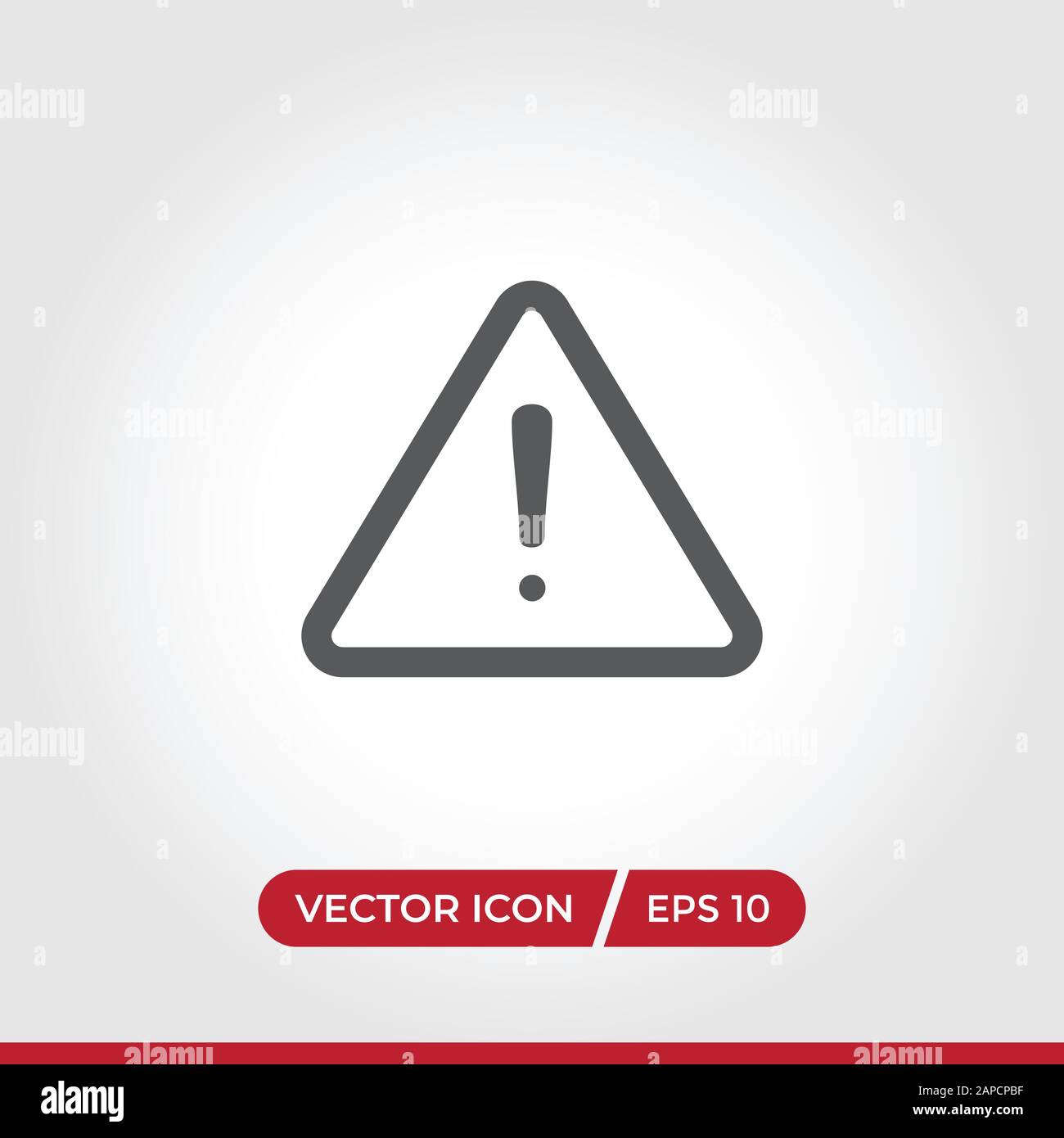 Warning icon vector. Simple warning sign in modern design style for web ...