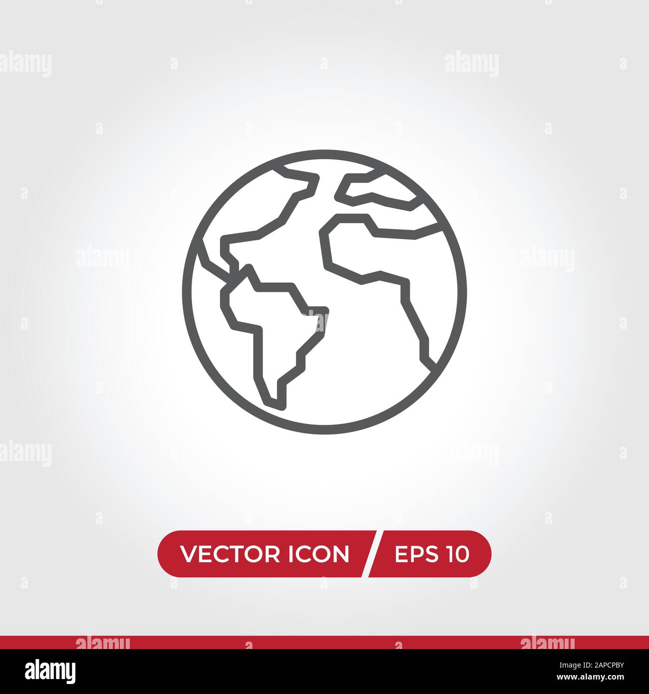 Earth planet icon vector. Simple earth planet sign in modern design ...
