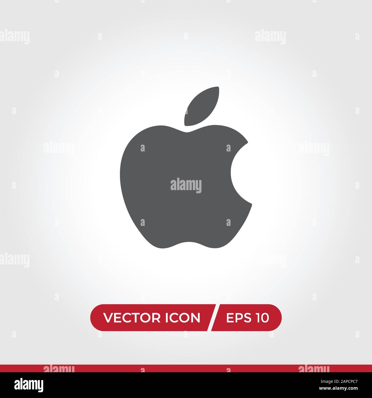 Apple icon vector. Simple apple sign in modern design style for web ...