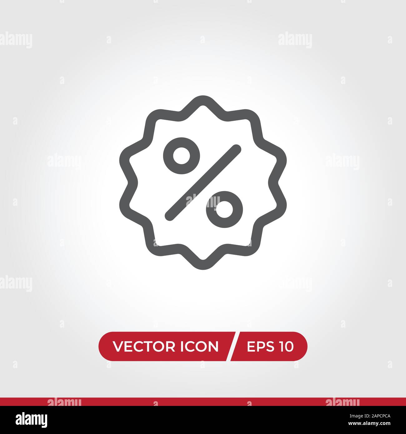 Discount icon vector. Simple discount sign in modern design style for ...
