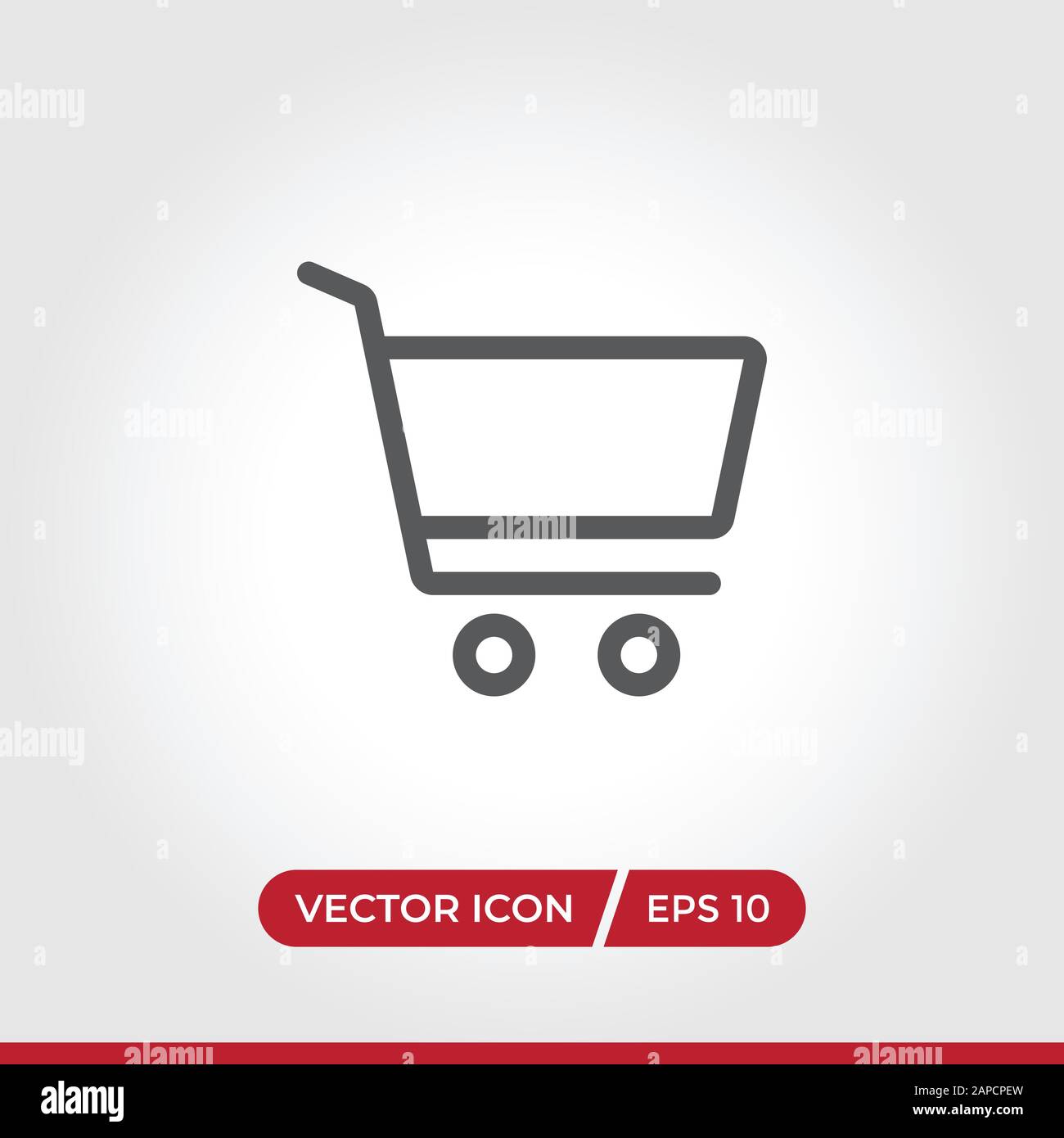 Shopping cart icon vector. Simple shopping cart sign in modern design ...