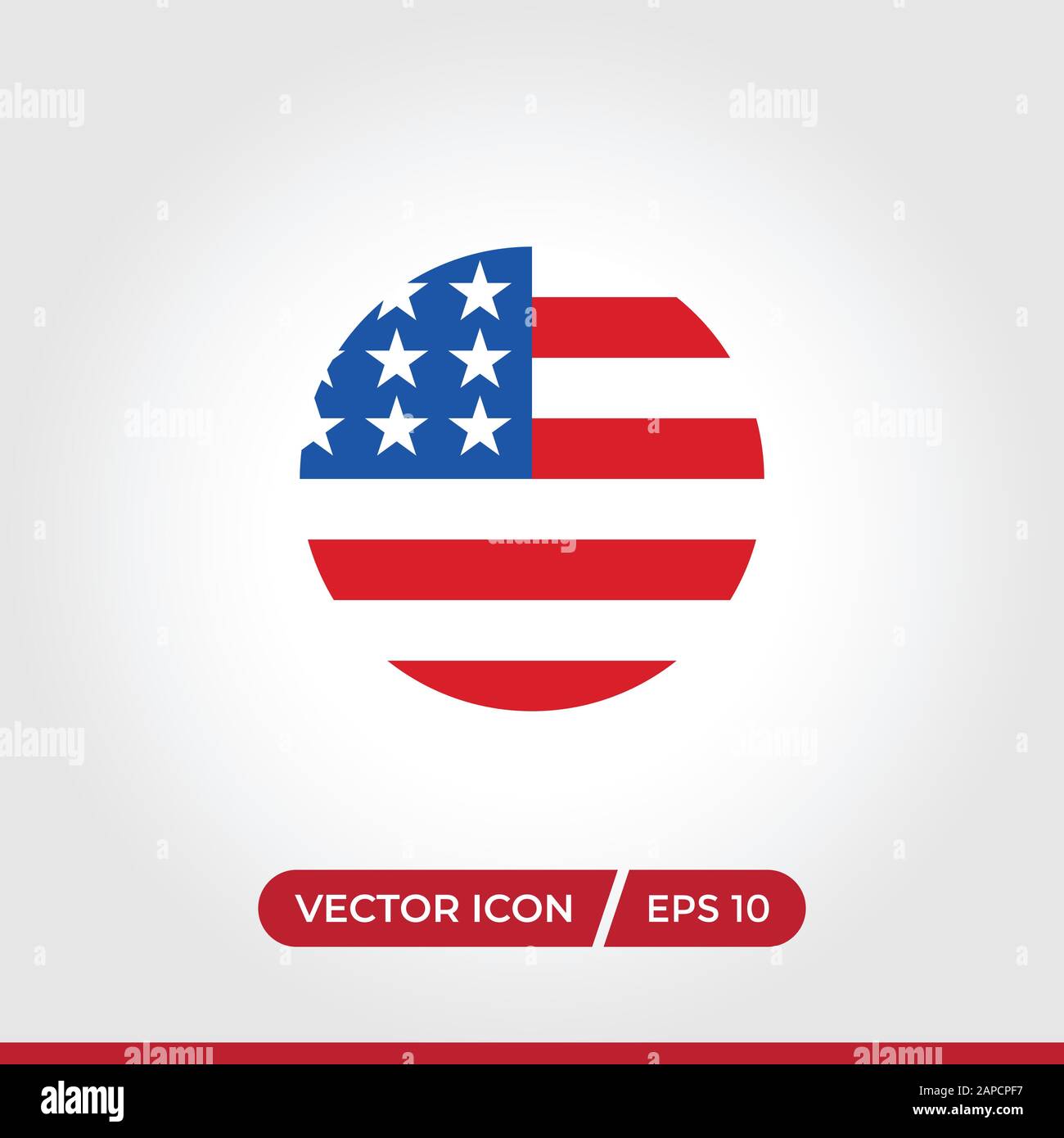 United States flag icon vector. Simple United States flag sign in ...