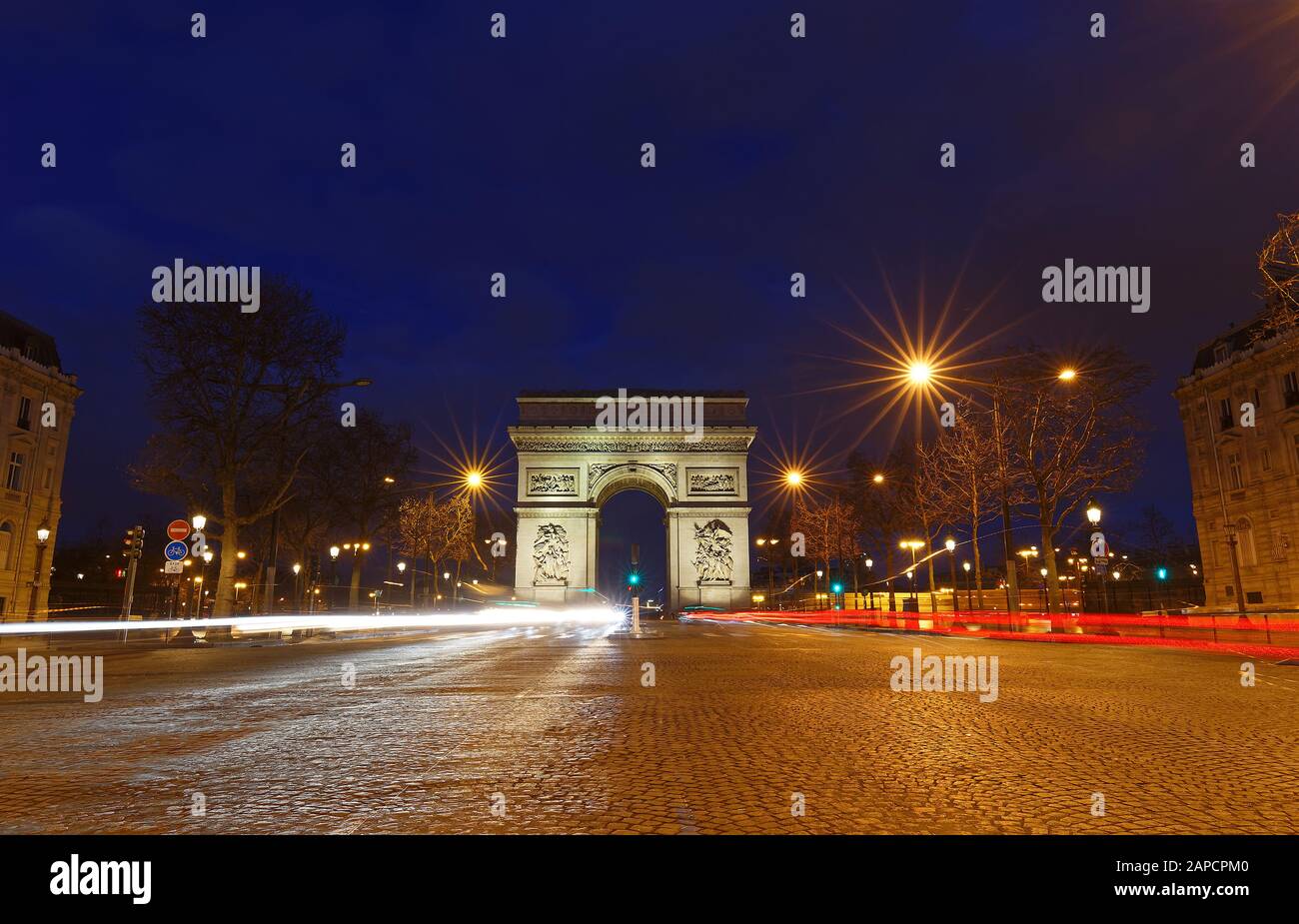 The Triumphal Arch in evening, Paris, France Stock Photo - Alamy