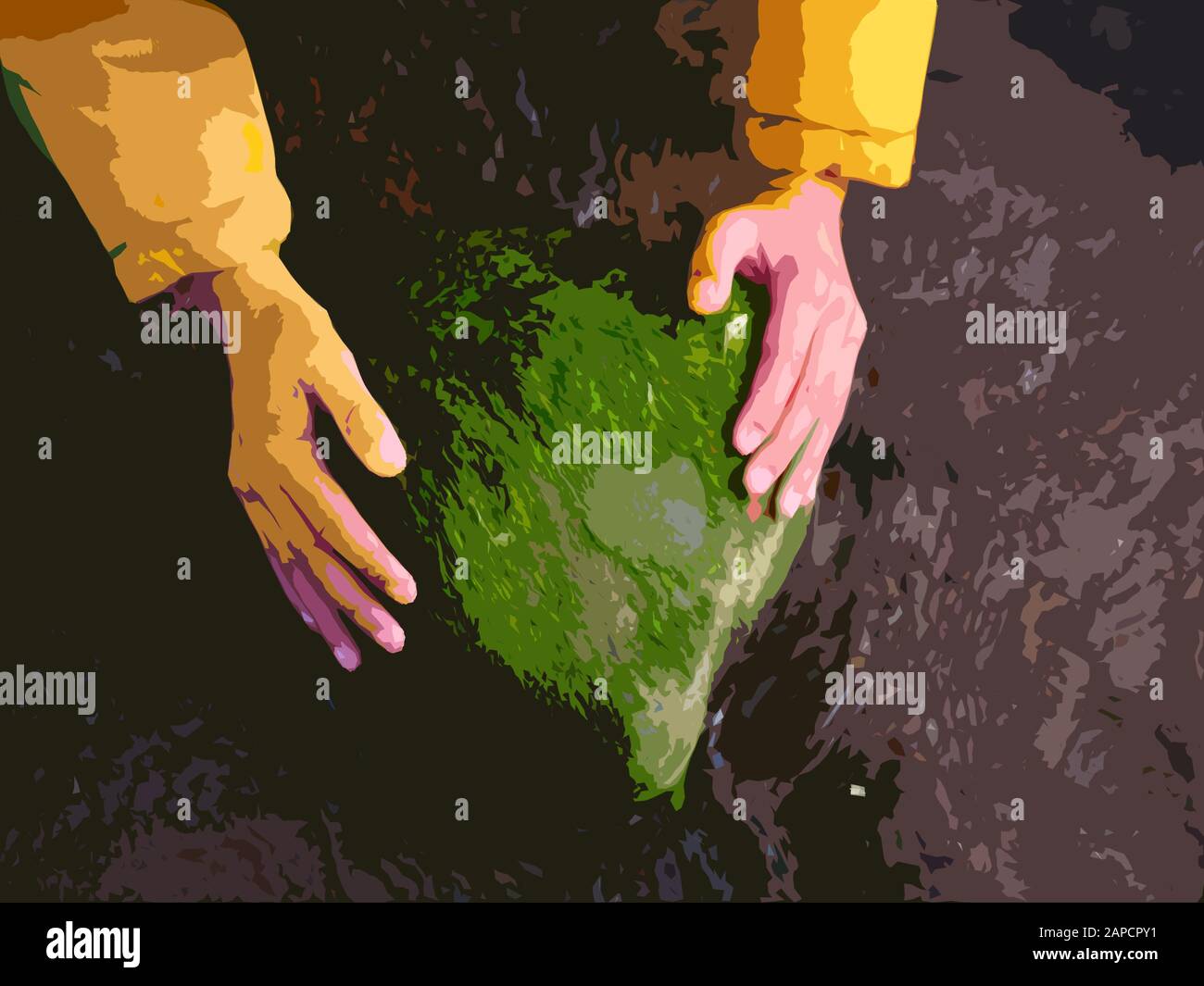 Child looking under rock hi-res stock photography and images - Alamy