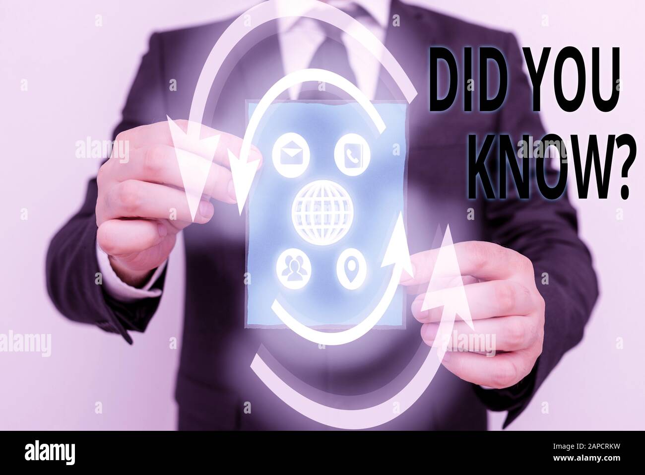 Text sign showing Did You Know Question. Business photo showcasing when ...