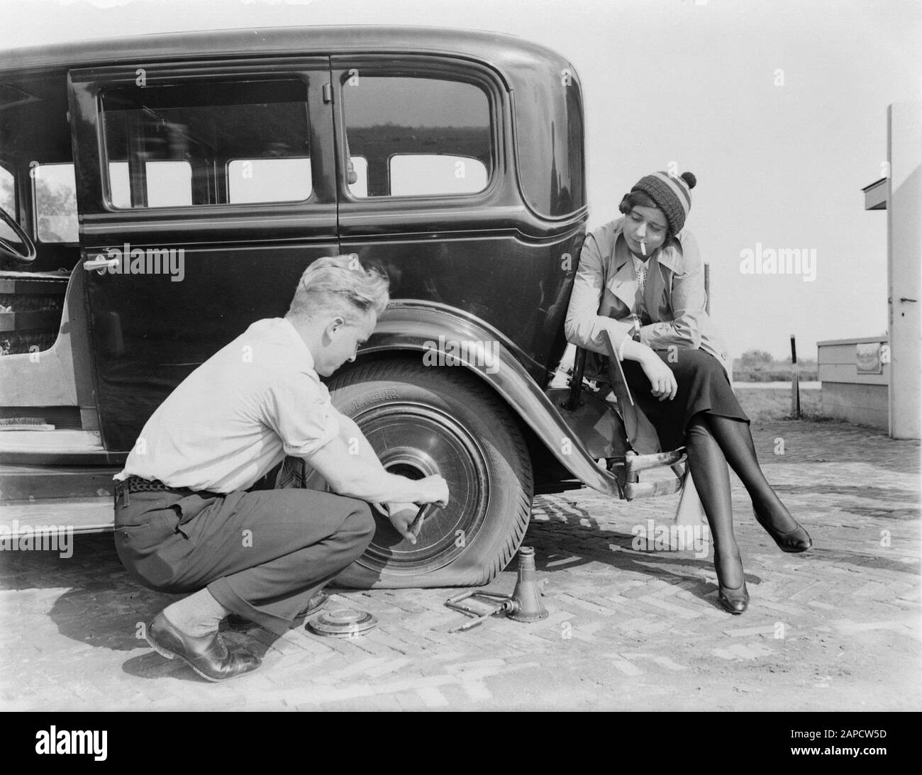 Reportage model Description: Actress and model Cissy van Bennekom sits ...