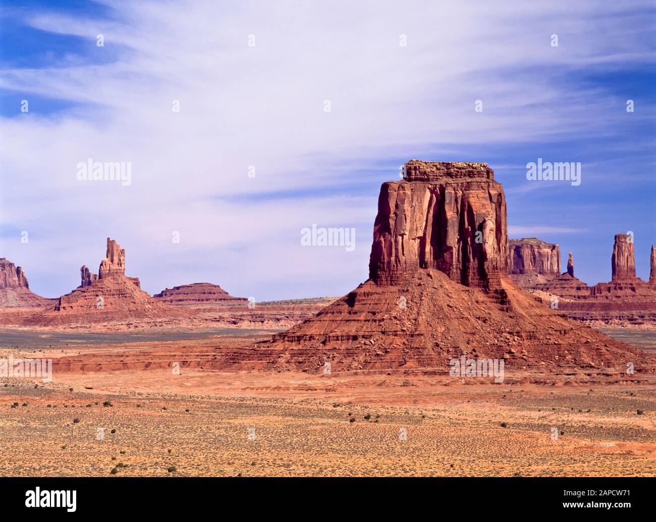monument valley in the navajo indian reservation near kayenta, arizona ...