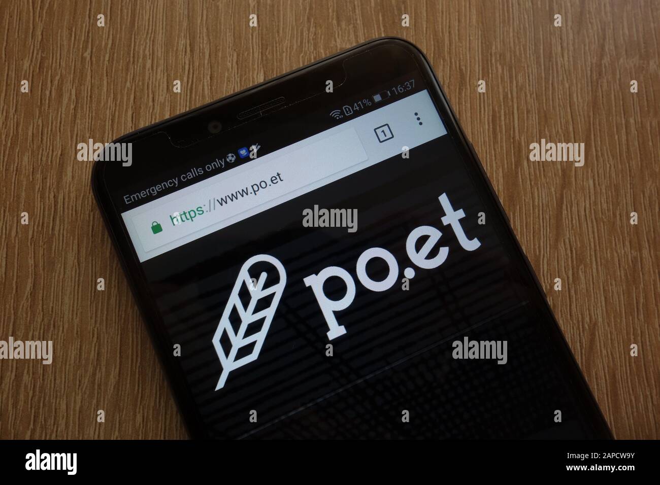 Poe logo hi-res stock photography and images - Alamy