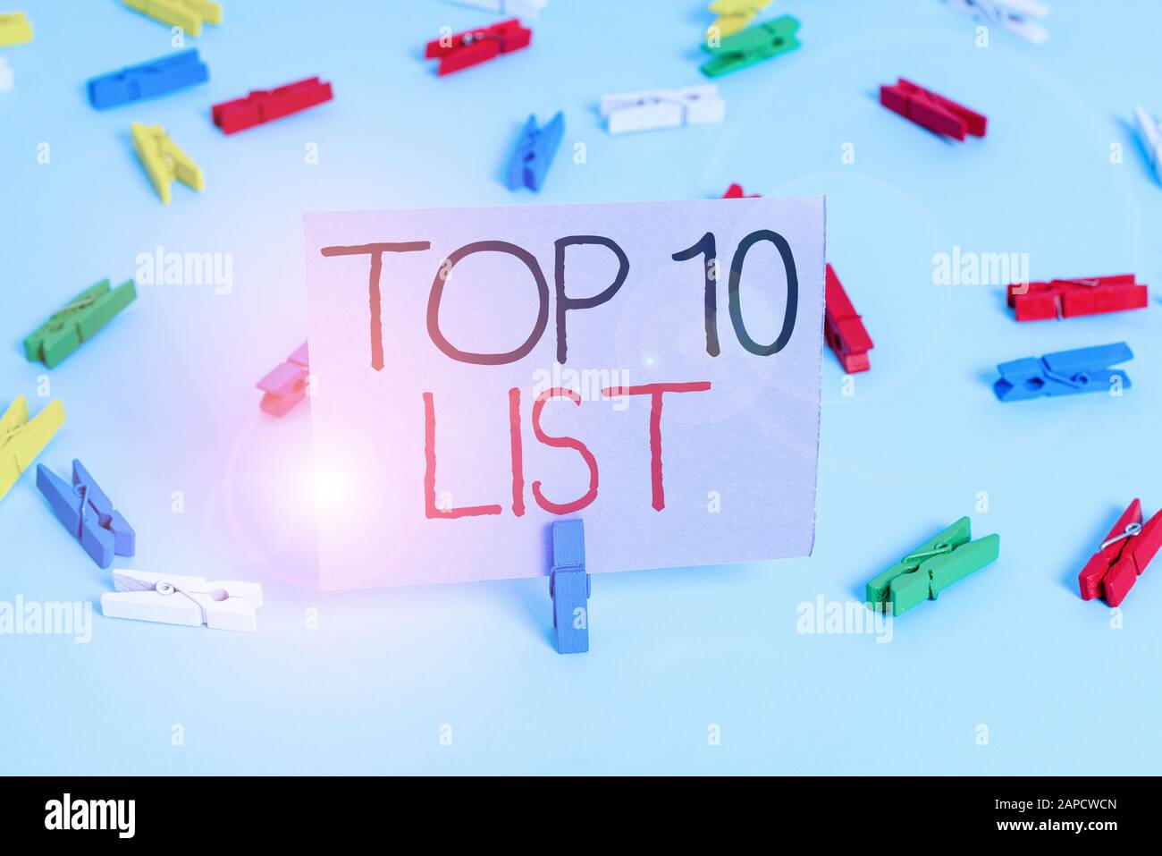 Handwriting text writing Top 10 List. Conceptual photo the ten most ...
