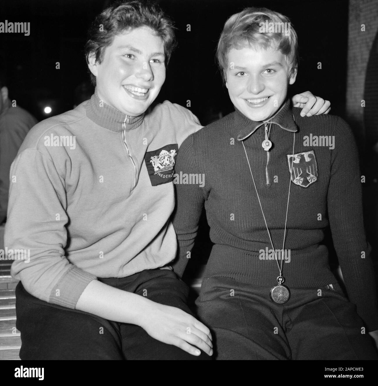 Ada den Haan (l) and Urselman (Dld) right Germany and the Netherlands ...