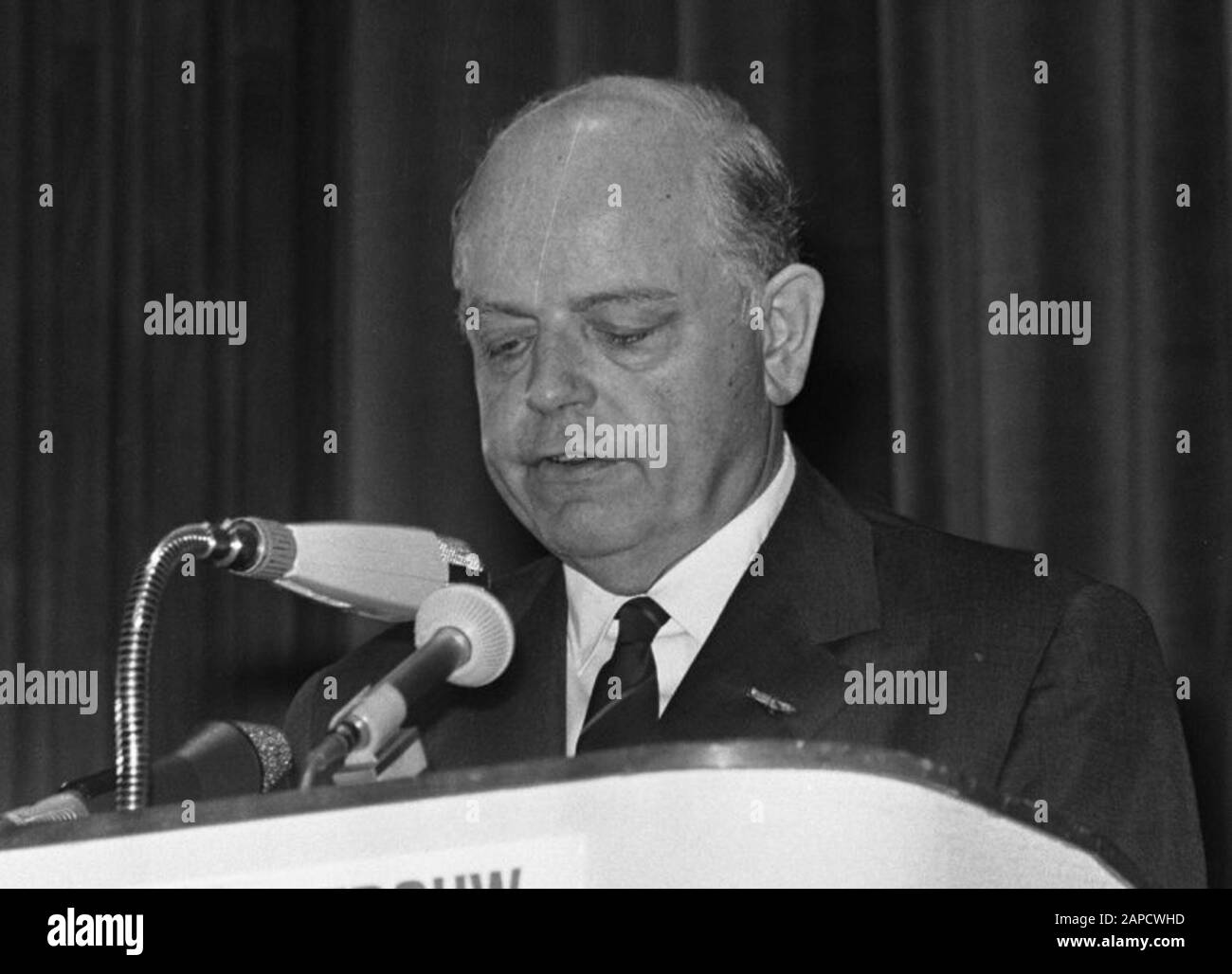 Second World Food Congress in The Hague; Dr. Boerma speaks Stock Photo ...