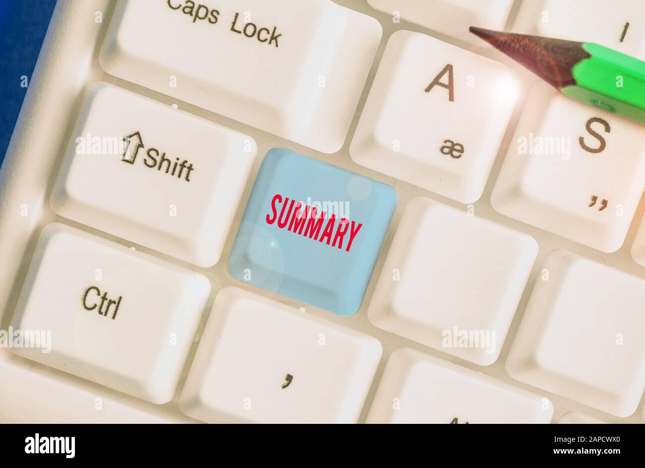 Text sign showing Summary. Business photo text a brief statement or ...