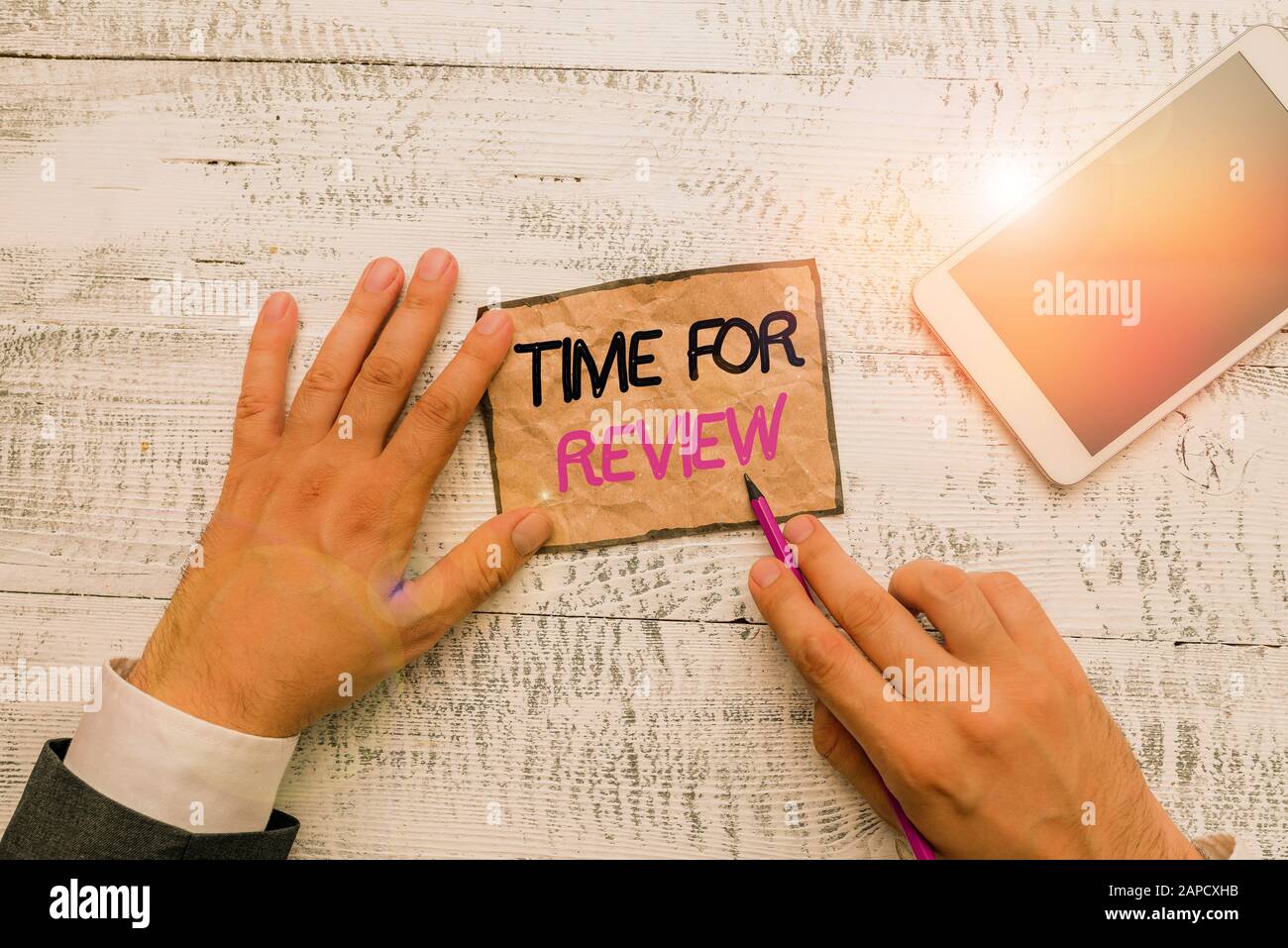 Word writing text Time For Review. Business photo showcasing Evaluation ...