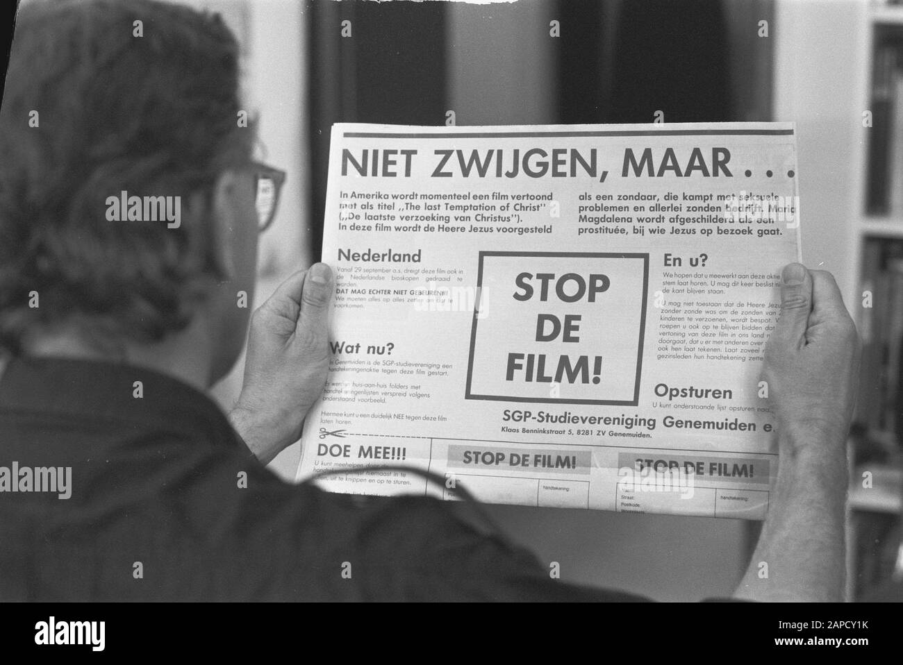 Advertisement against film about Jesus The last temptation Date ...