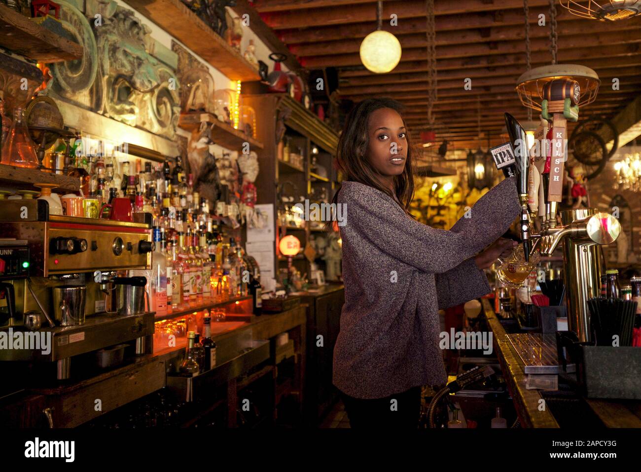 The Keep. Bar in Brooklyn, New York Stock Photo - Alamy