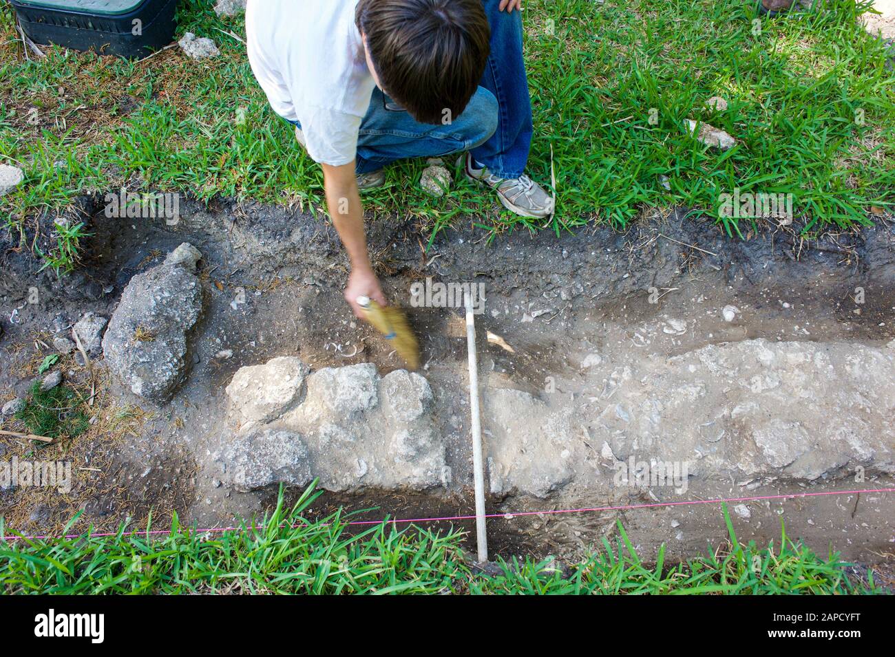 Archaeological excavation. St. Augustine, Florida Stock Photo - Alamy