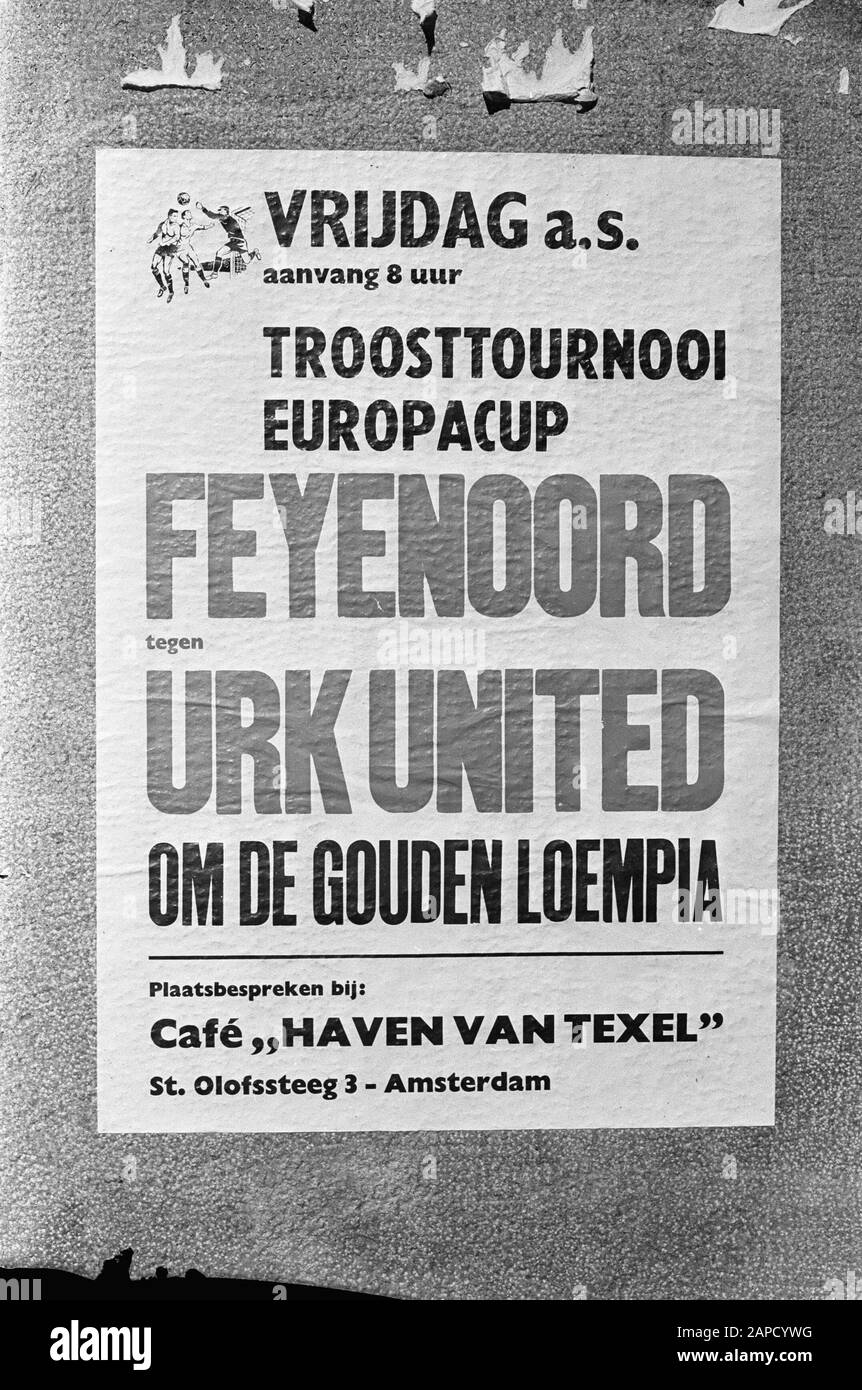 Football match Description: Poster for the match Feyenoord against Urk ...