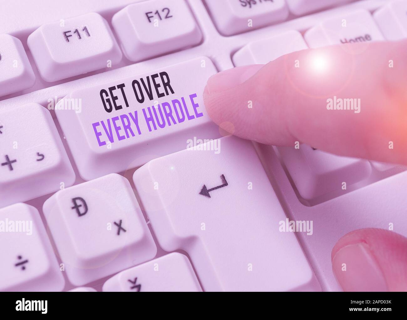 Text sign showing Get Over Every Hurdle. Business photo text Overcome ...