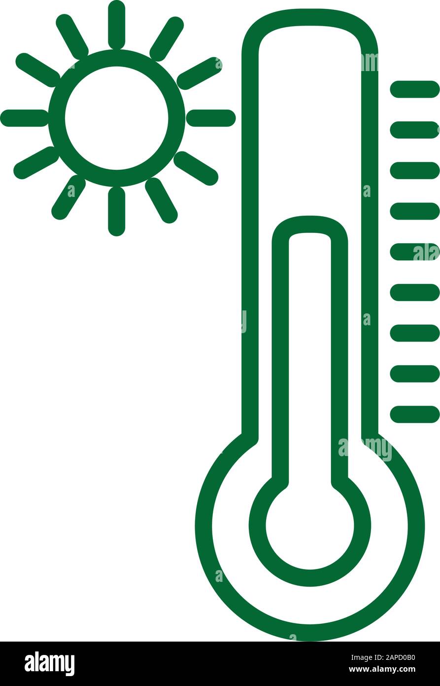 Isolated sun and thermometer vector design Stock Vector Image & Art - Alamy