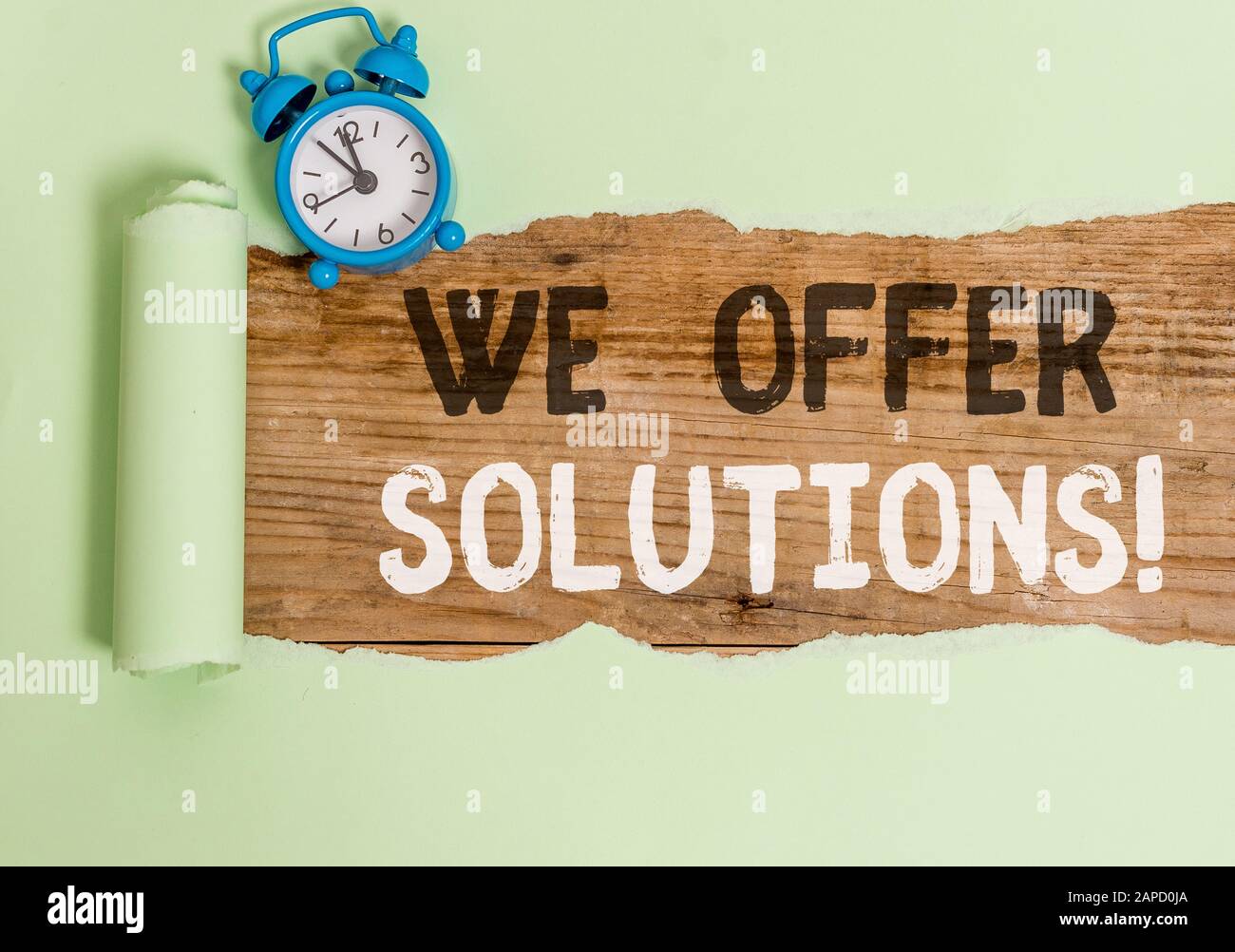 Conceptual hand writing showing We Offer Solutions. Concept meaning ...