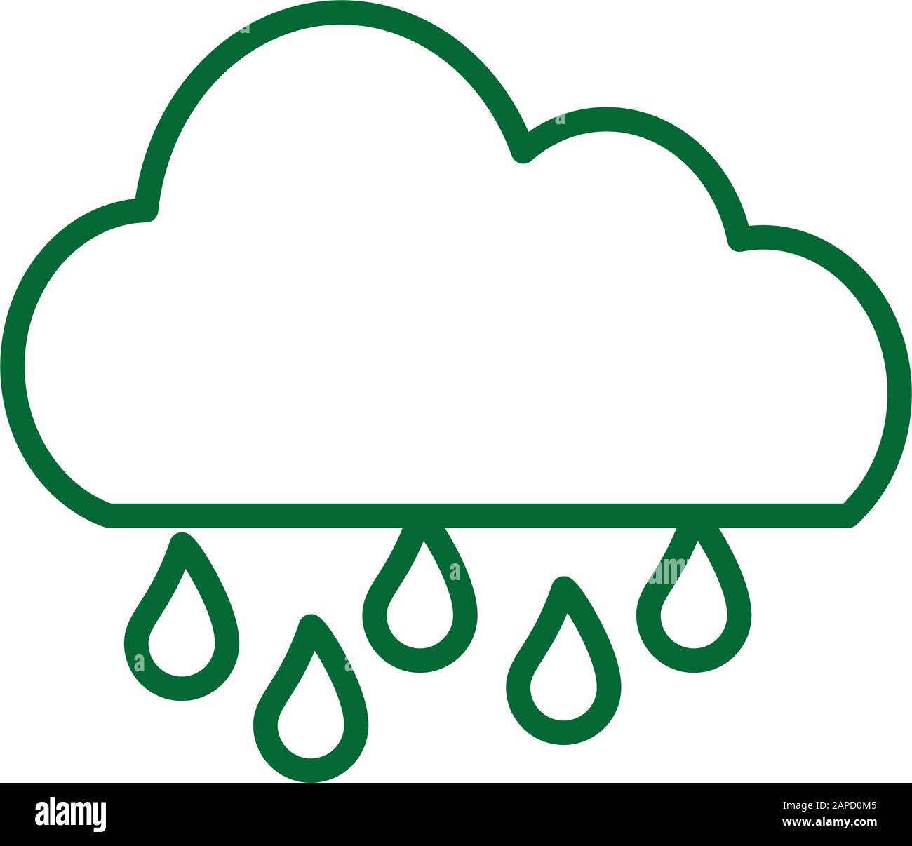 Isolated cloud and rain vector design Stock Vector Image & Art - Alamy