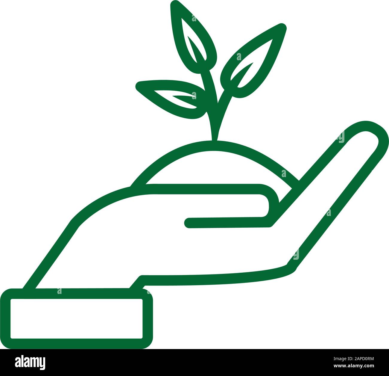 Isolated hand holding plant vector design Stock Vector Image & Art - Alamy