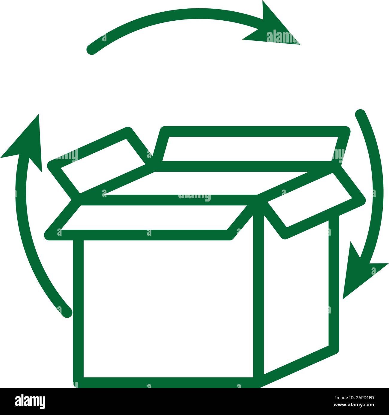 Isolated recycle sign around box vector design Stock Vector Image & Art ...