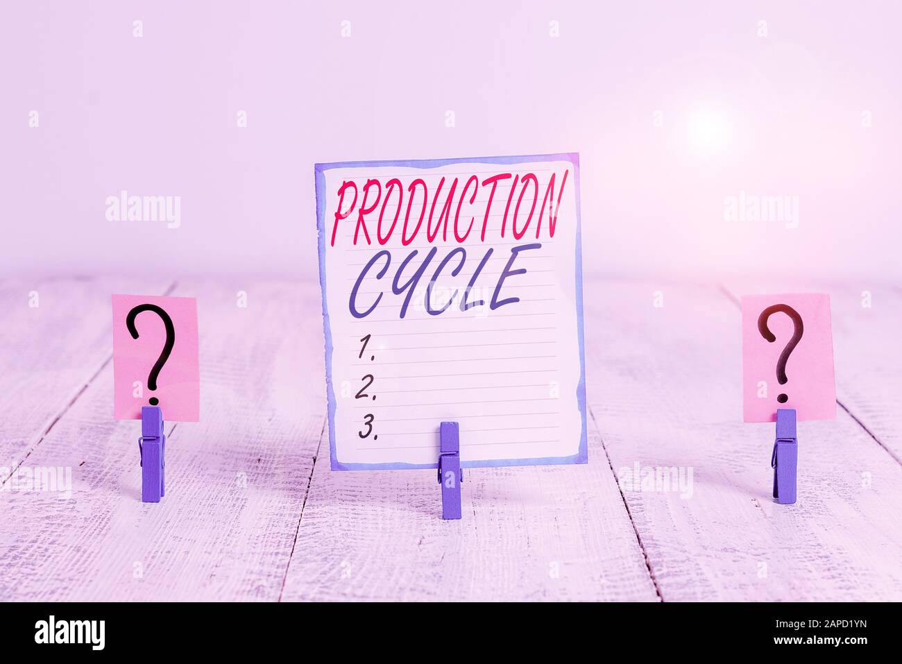 Writing note showing Production Cycle. Business concept for conversion ...
