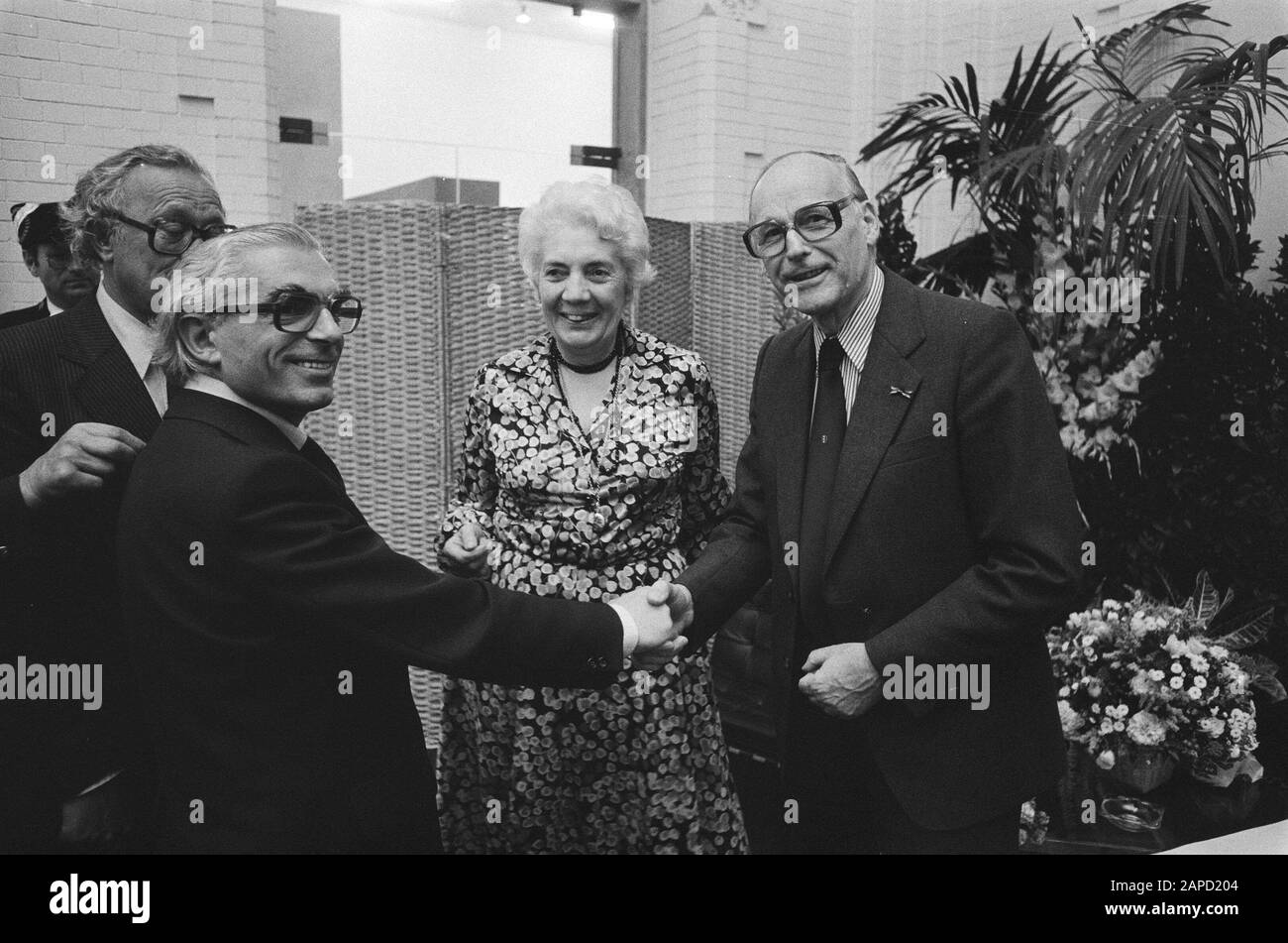 Farewell reception four Amsterdam aldermen Verhey, Treumann, De Cloe ...