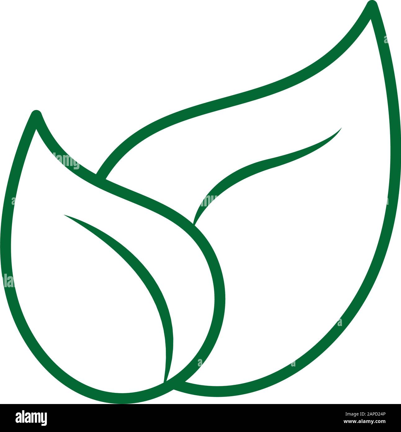 Isolated natural leaves vector design Stock Vector Image & Art - Alamy