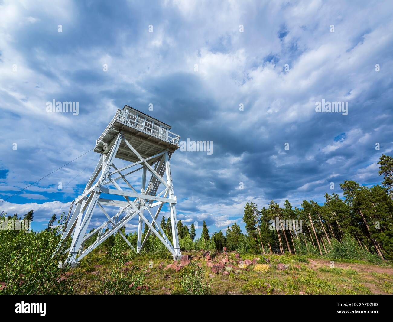 Wooden historic forest fire tower hi-res stock photography and images ...