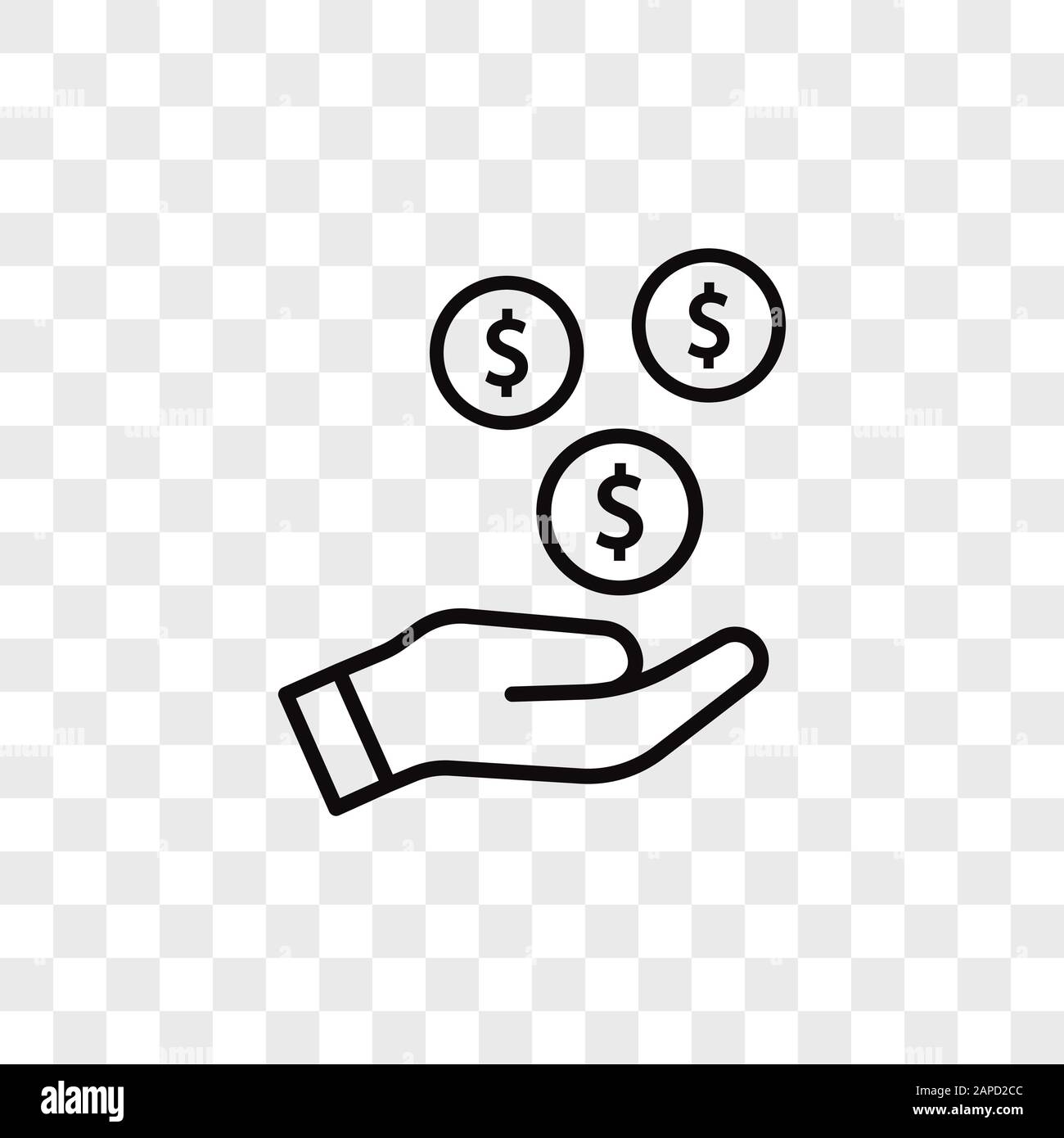 Earn money vector icon in modern design style for web site and mobile ...