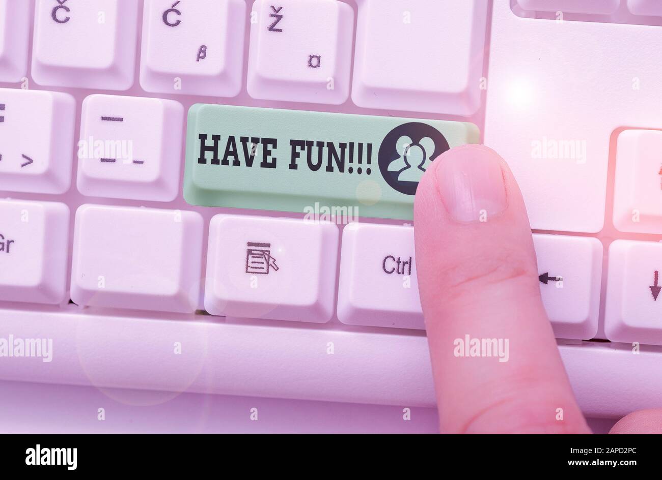 Writing note showing Have Fun. Business concept for wish somebody good ...