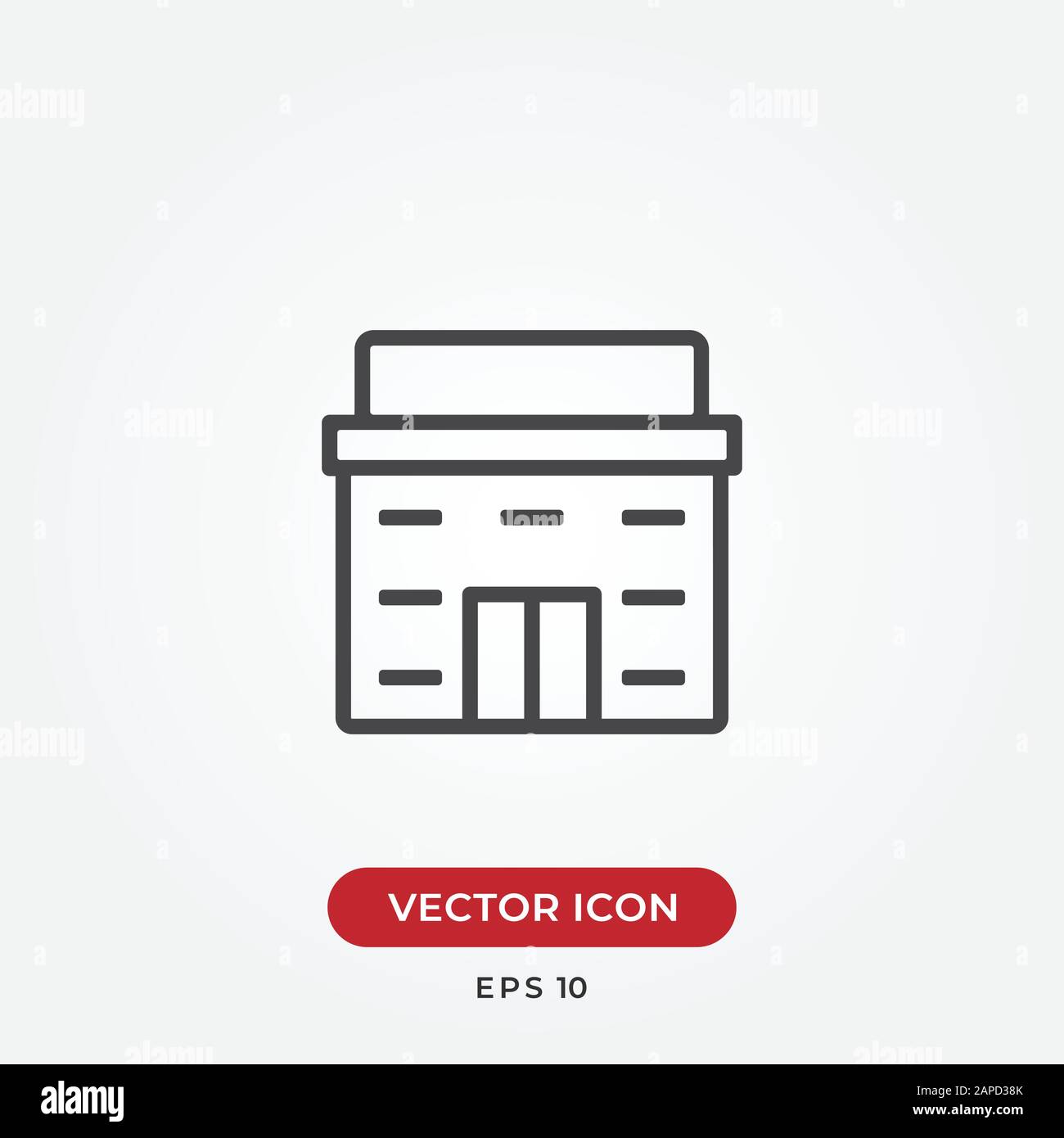 Hotel vector icon in modern design style for web site and mobile app ...
