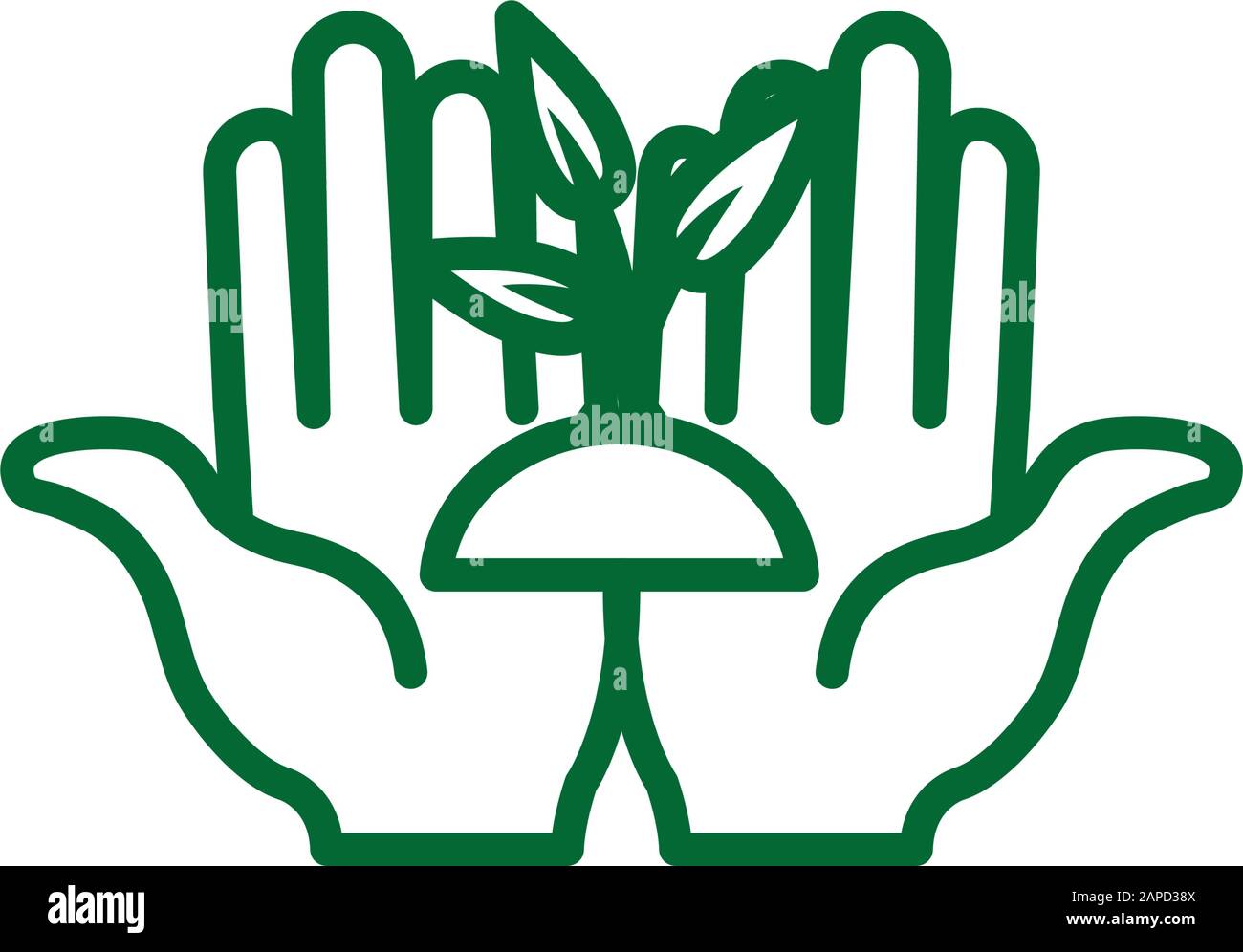Isolated hands holding plant vector design Stock Vector Image & Art - Alamy