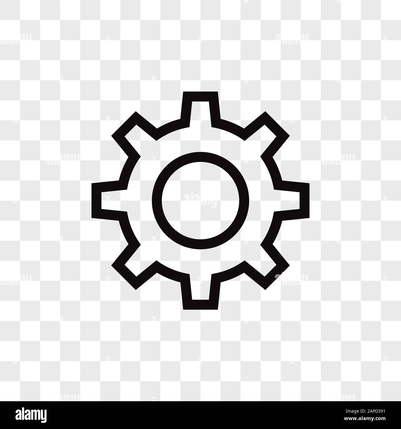 Gear vector icon, setting symbol in modern design style for web site ...