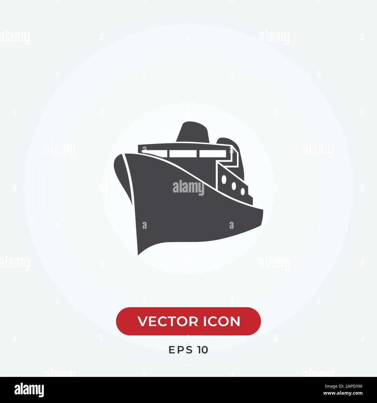 Ship vector icon in modern design style for web site and mobile app ...
