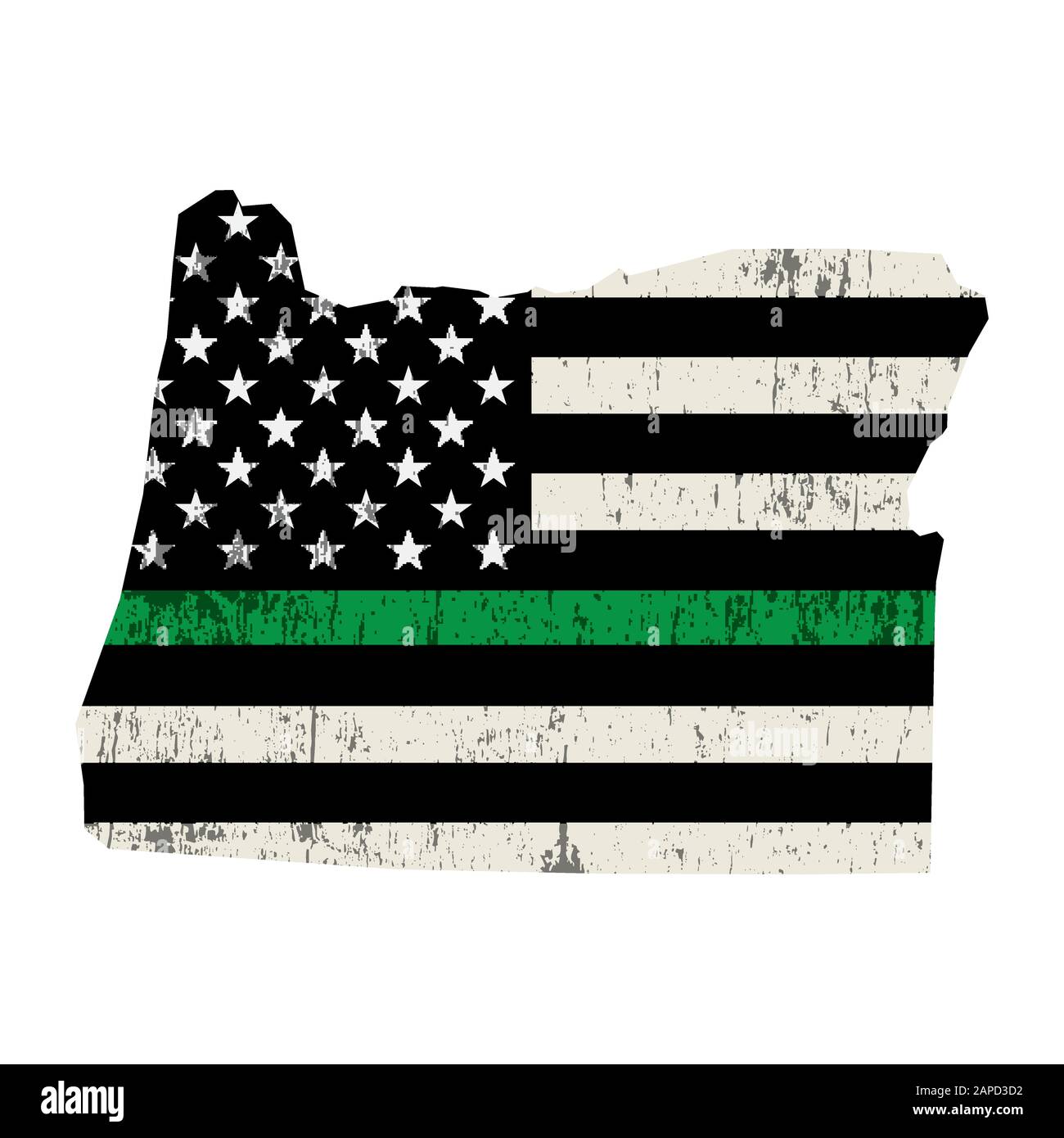 An American flag in the shape of the state of Oregon military support ...