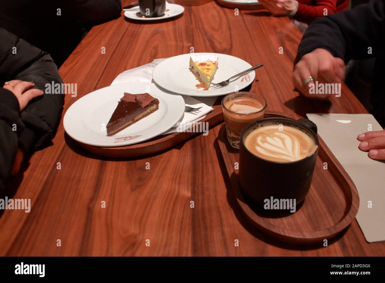 Cake and Cofee, delicious pause with italian bakery Stock Photo - Alamy