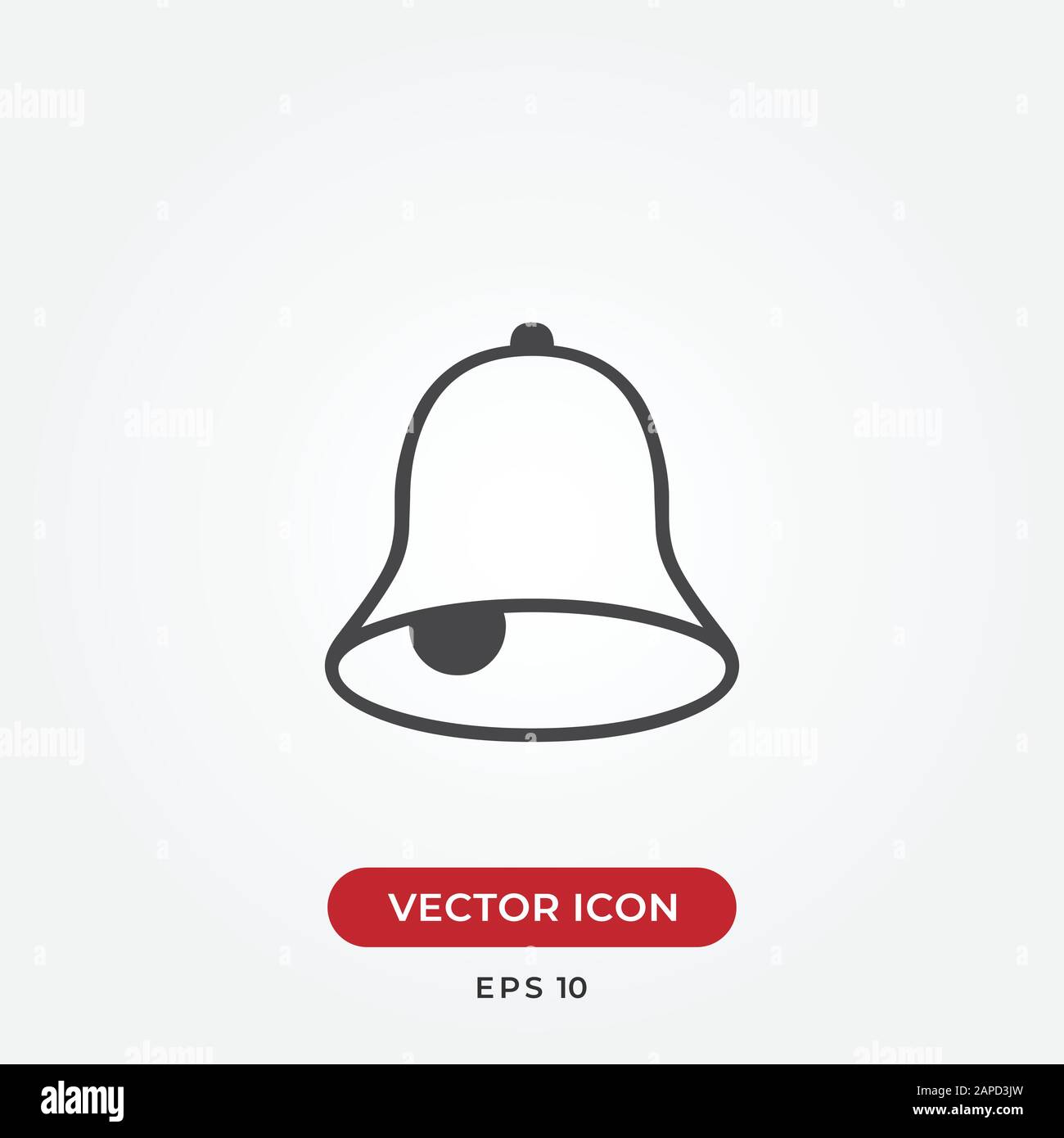 Bell vector icon in modern design style for web site and mobile app ...