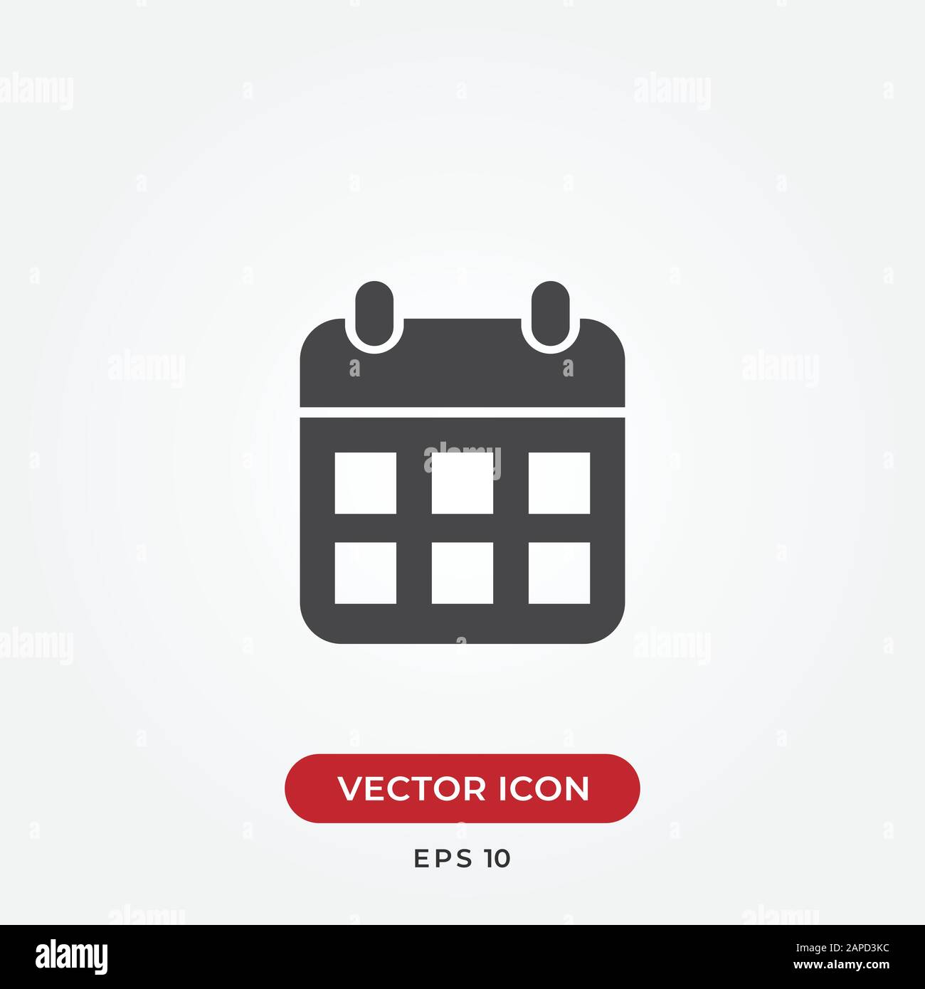 Calendar vector icon in modern design style for web site and mobile app ...