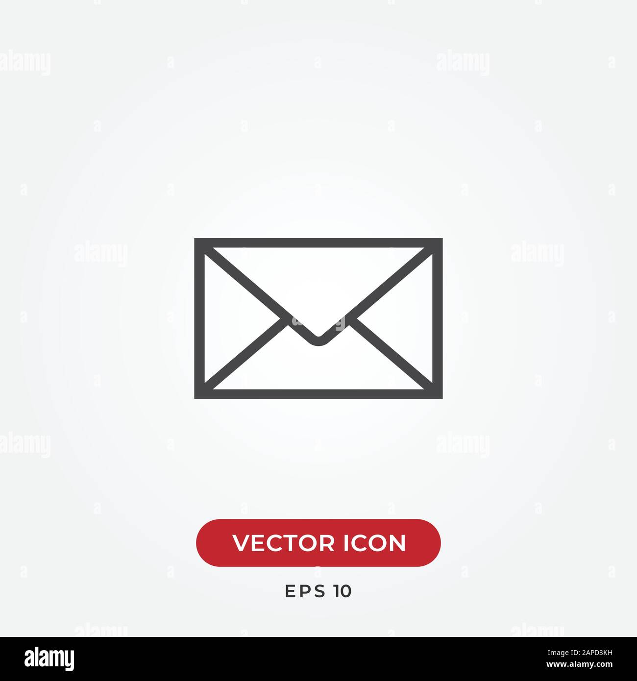 Envelope vector icon in modern design style for web site and mobile app ...