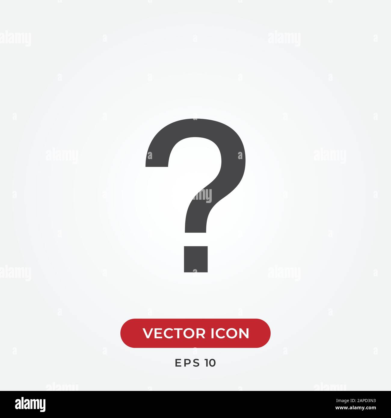 Question mark vector icon in modern design style for web site and ...