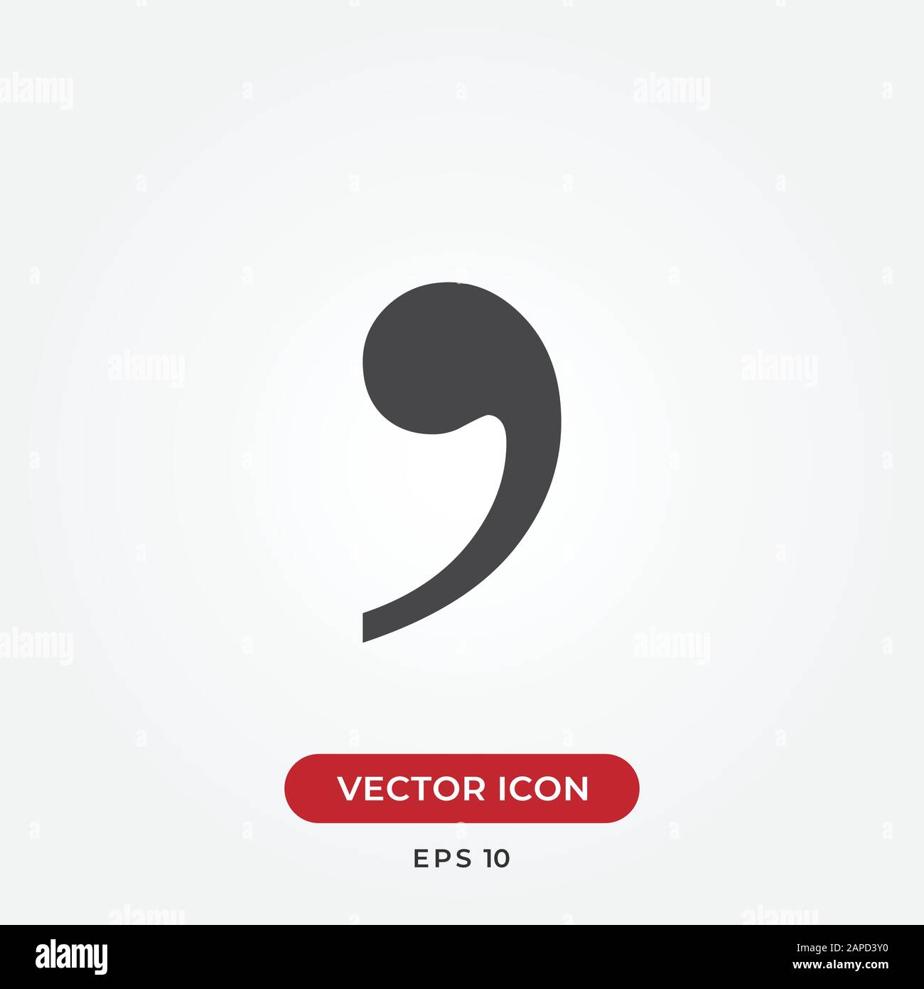Comma vector icon in modern design style for web site and mobile app ...